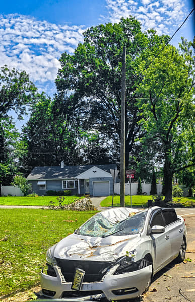 Storm damaged car by Lawrence Washington | 500px