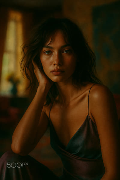 Her gaze—like moonlight through curtains. by Vladislav Doroshenko | 500px