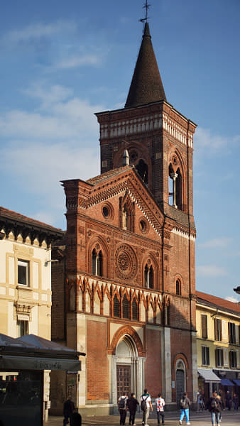 Artistic exterior of church "Santa Maria in Strada" located in Monza by ...