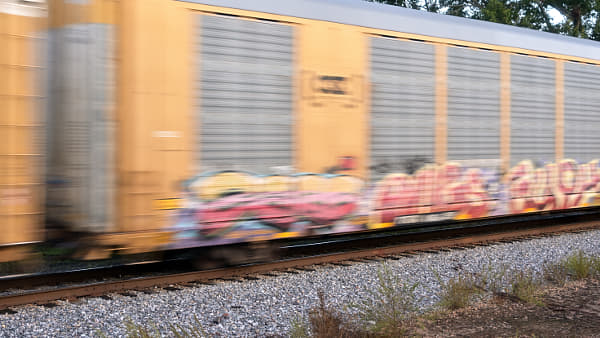 Graffiti tagged train by Richard Brown | 500px