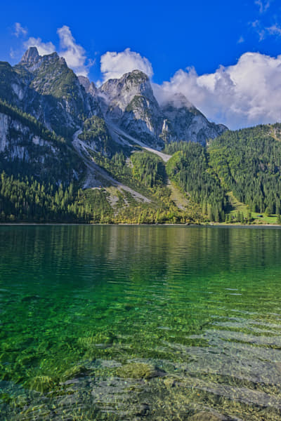 Clear Mountain Lake Reflecting Peaks Evoking Purity and Majesty ...