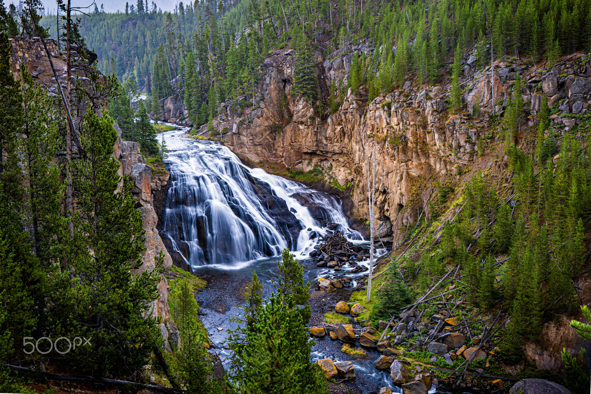 Waterfall in Wilderness Evokes Power and Natural Grandeur | landscape ...