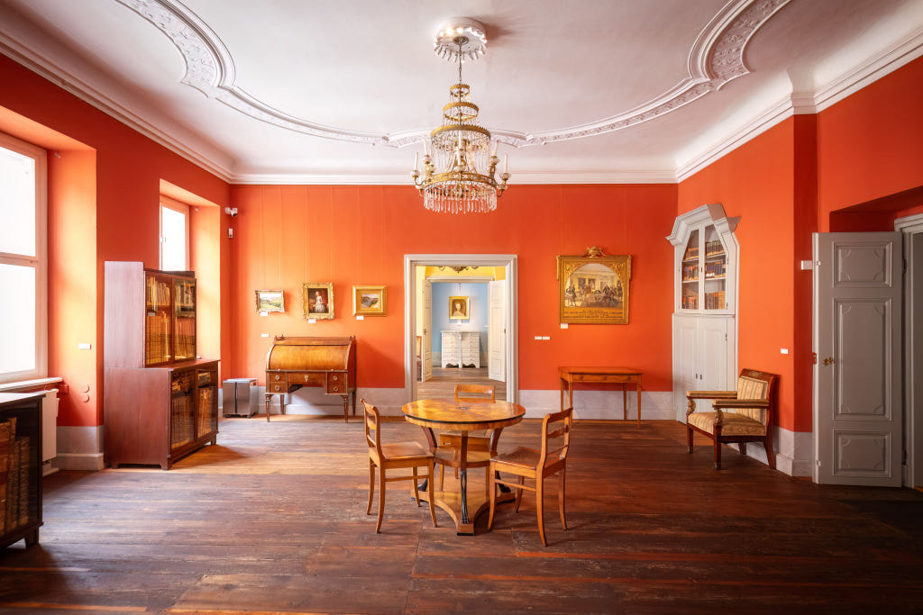 Woman in Red Dress Posing by Piano in Abandoned Building | people photo by Helmut Minten | 500px