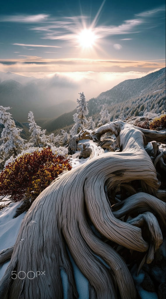 Frozen Roots Endure Winter's Embrace Symbolizing Resilience | landscape photo by Robert ...