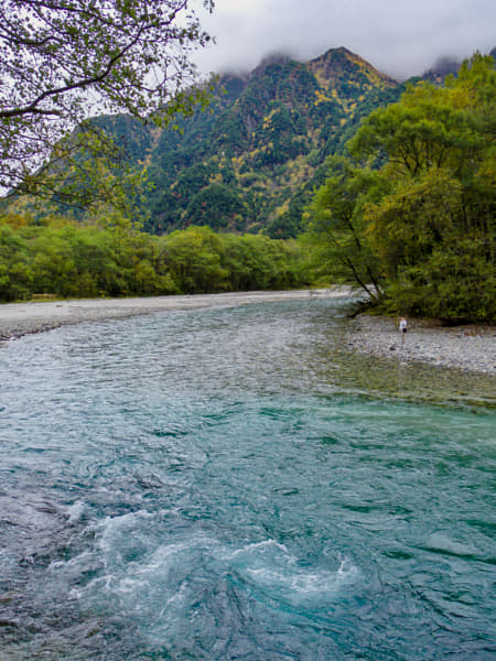 Clear Mountain River Flows Through Lush Valley Evoking Pristine ...