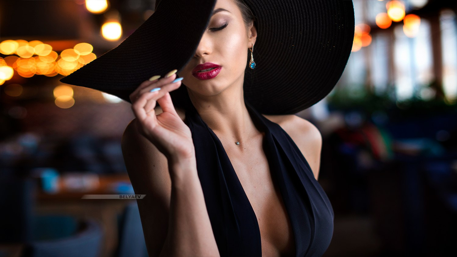Elegant Woman in Hat Exuding Confidence and Sophistication | people photo by Dmitry Belyaev | 500px