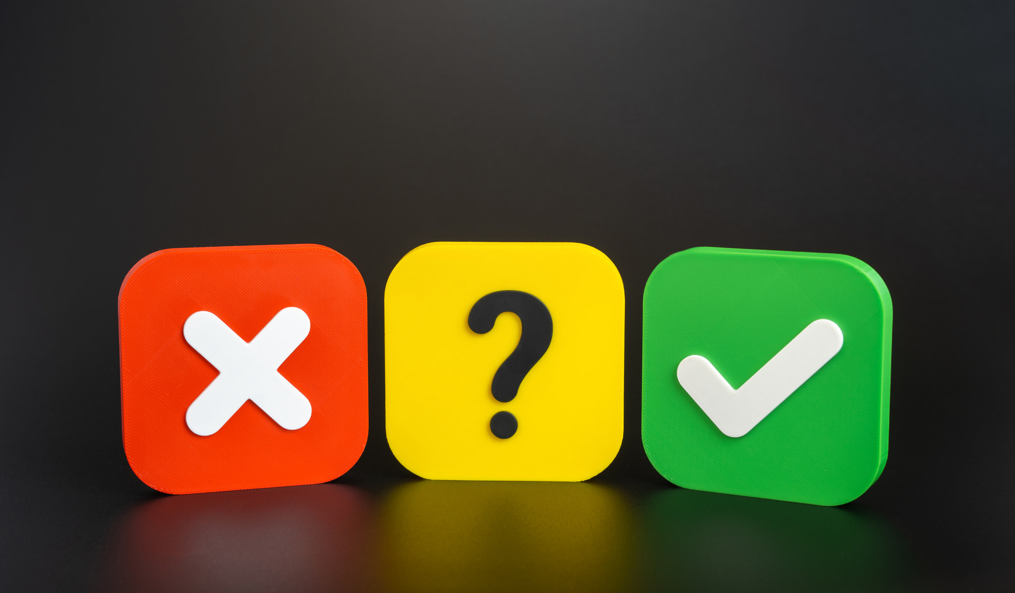 Yes or no answer to a question. Surveys and statistics collection ...