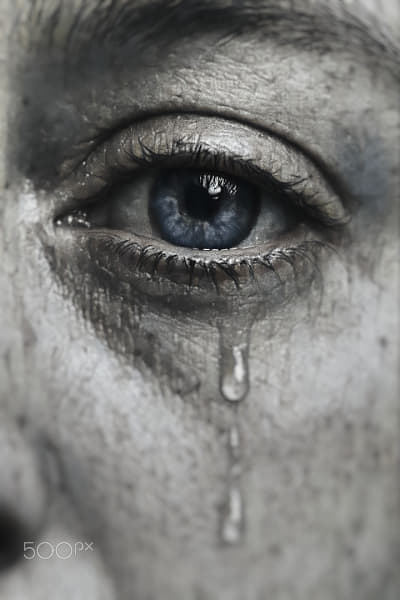 Single Tear Reveals Profound Sadness and Emotional Vulnerability ...