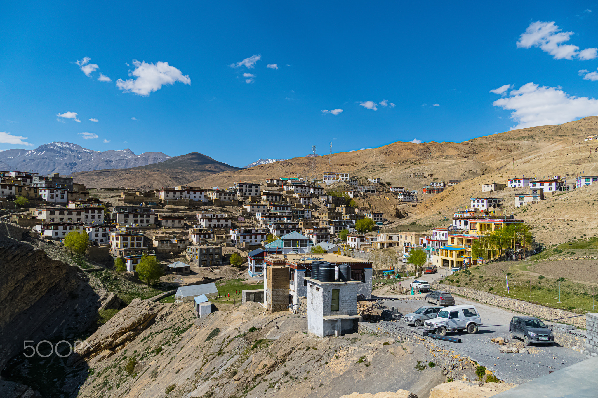 Ancient Village Nestled in Mountainous Landscape Showcasing Heritage ...
