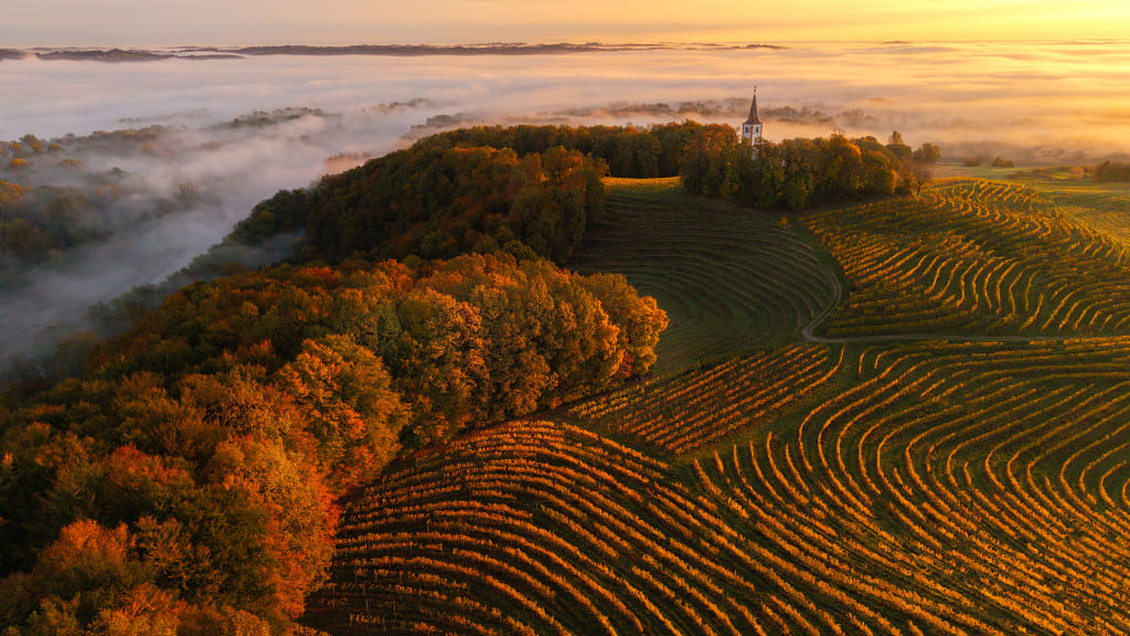 Ancient Bridge Reflects Autumn's Fiery Embrace | landscape photo by ...