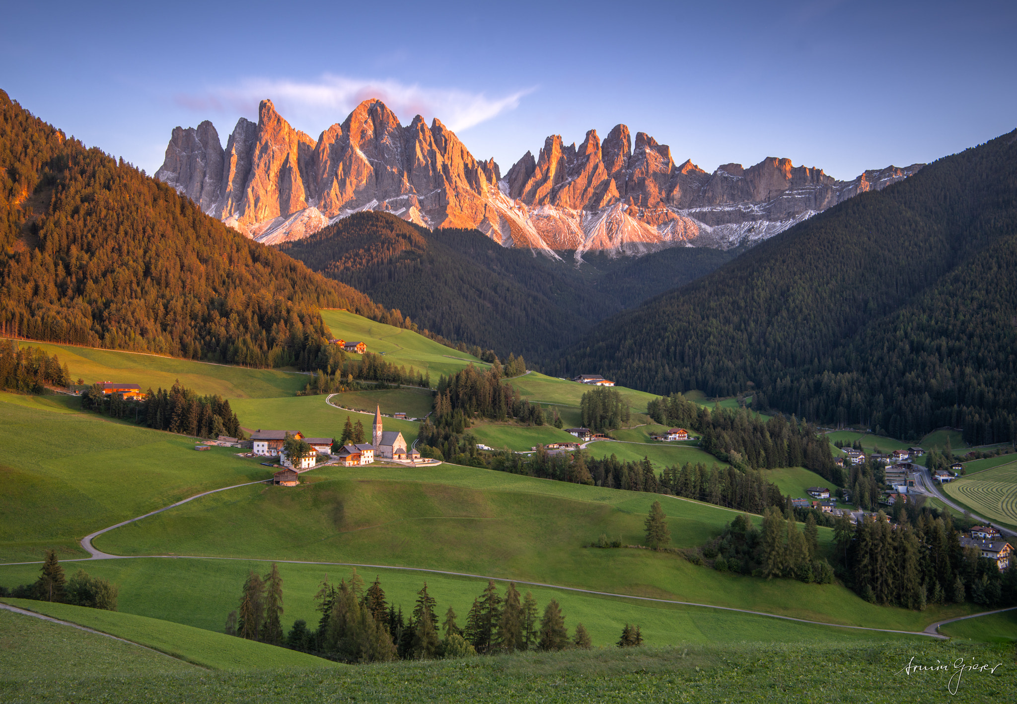Mountain Valley Bathed in Golden Hour Light | landscape photo by Armin ...