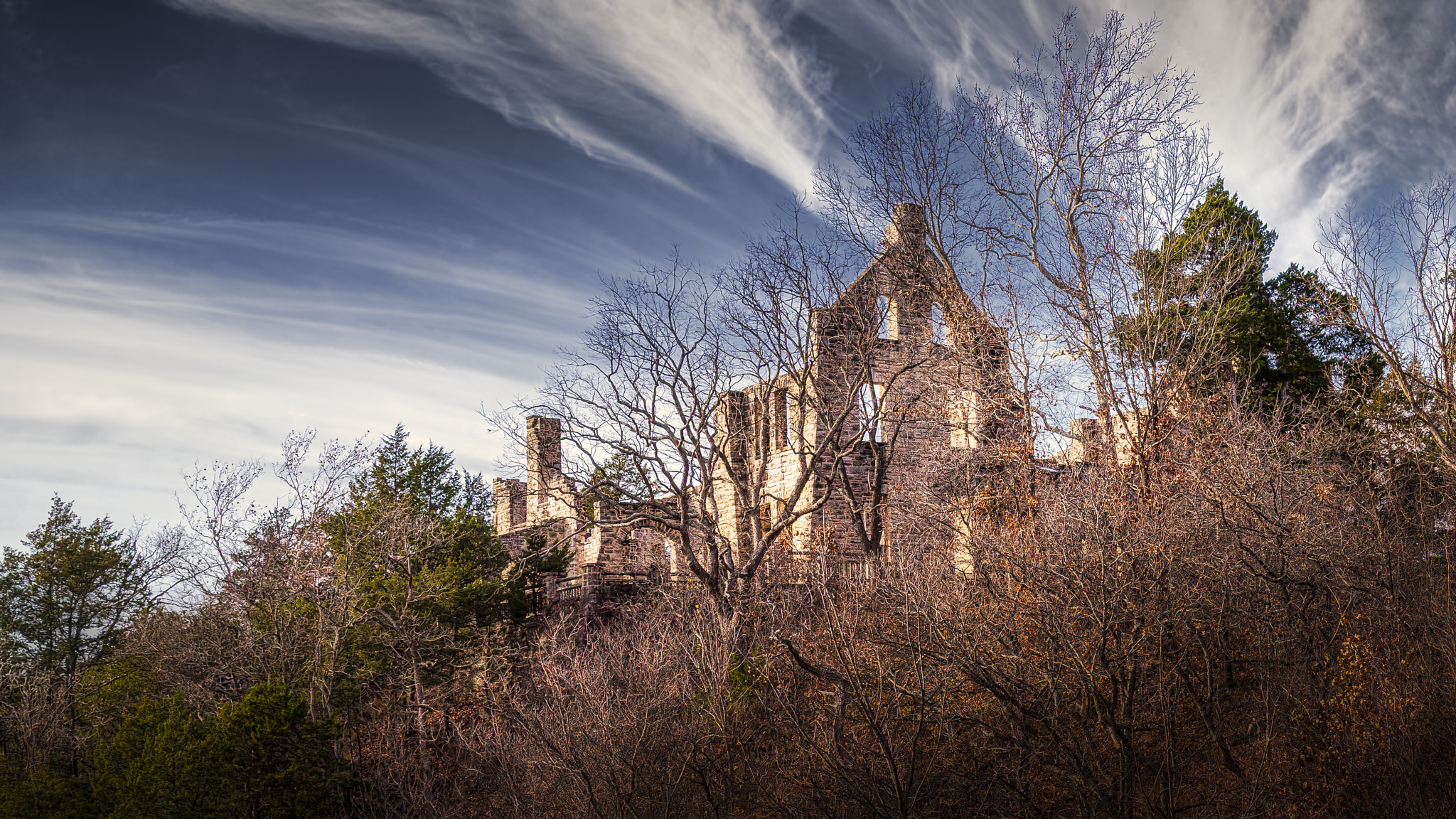 Haunted Mansion Under Dramatic Sky Portrays Foreboding and Timelessness ...