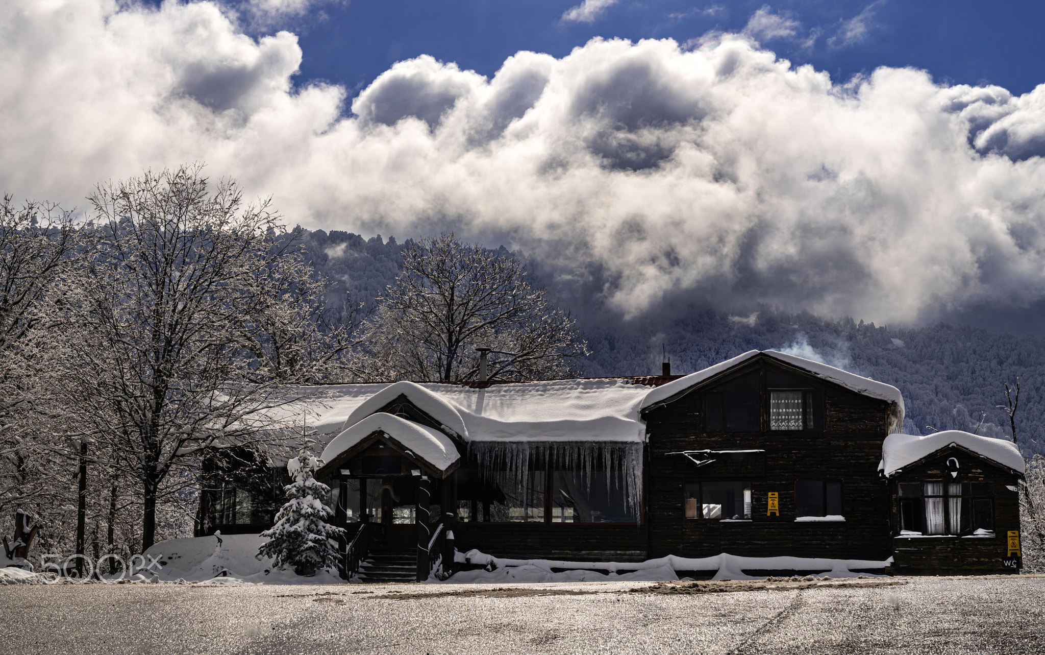 Alpine Retreat Nestled in Winter Wonderland Evoking Peace and Seclusion ...