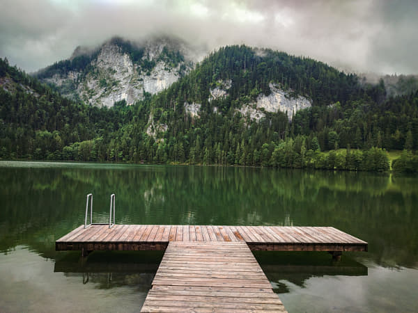 Serene Lake Reflects Majestic Mountains, Evoking Tranquility and ...