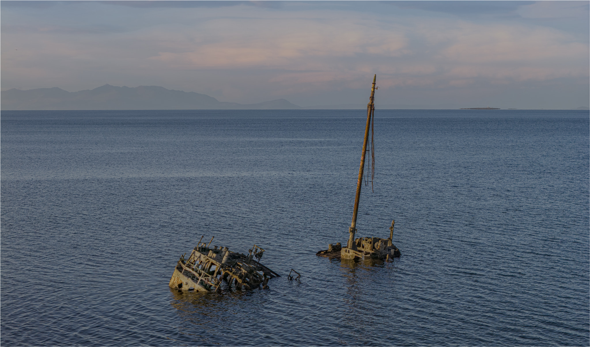 Wreckage in Calm Waters Reflects Enduring Passage of Time | landscape ...
