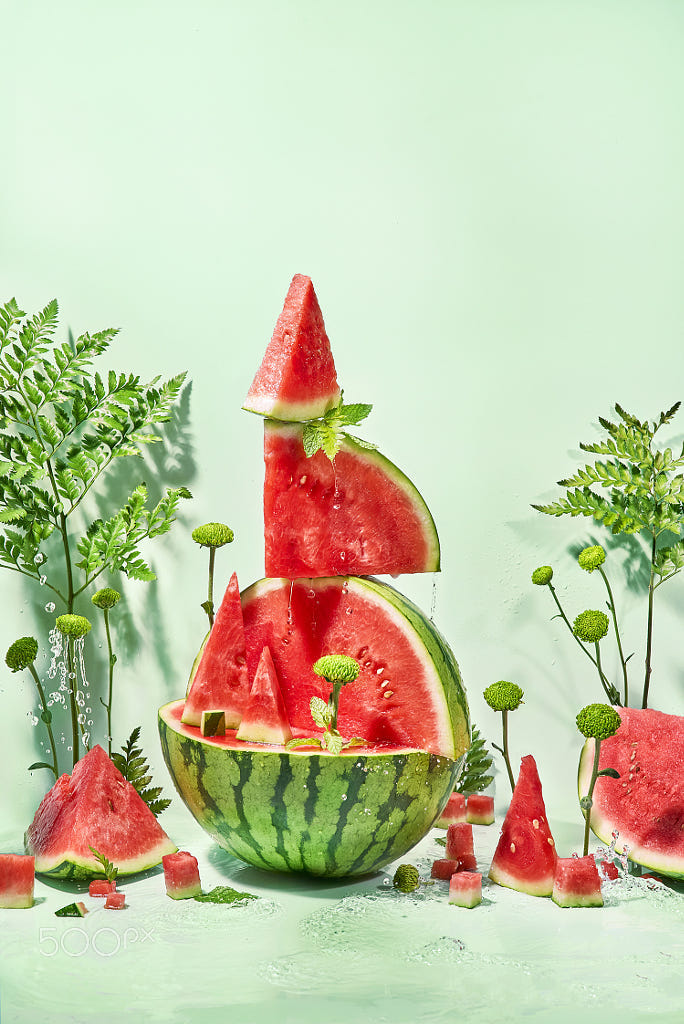 Stacked Watermelon Slices Create a Whimsical Display of Summer ...