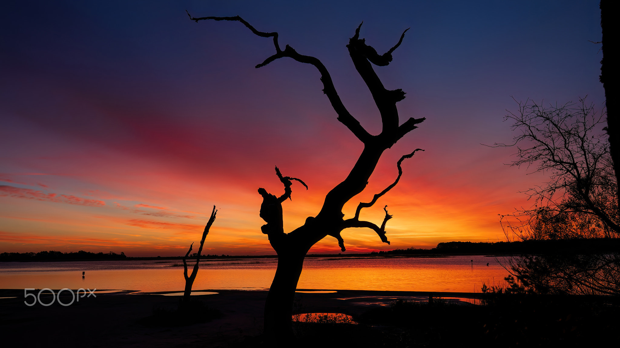 Dramatic Sunset Over Water Revealing Nature's Powerful Beauty ...