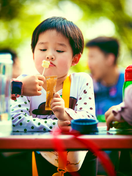 Child Sips Drink Radiating Innocent Joy and Simple Pleasures | people ...