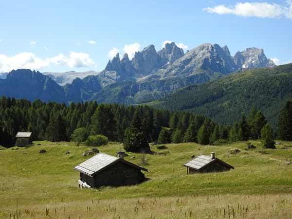 Mountain Landscape with Cabins Evoking Serenity and Rustic Escape ...