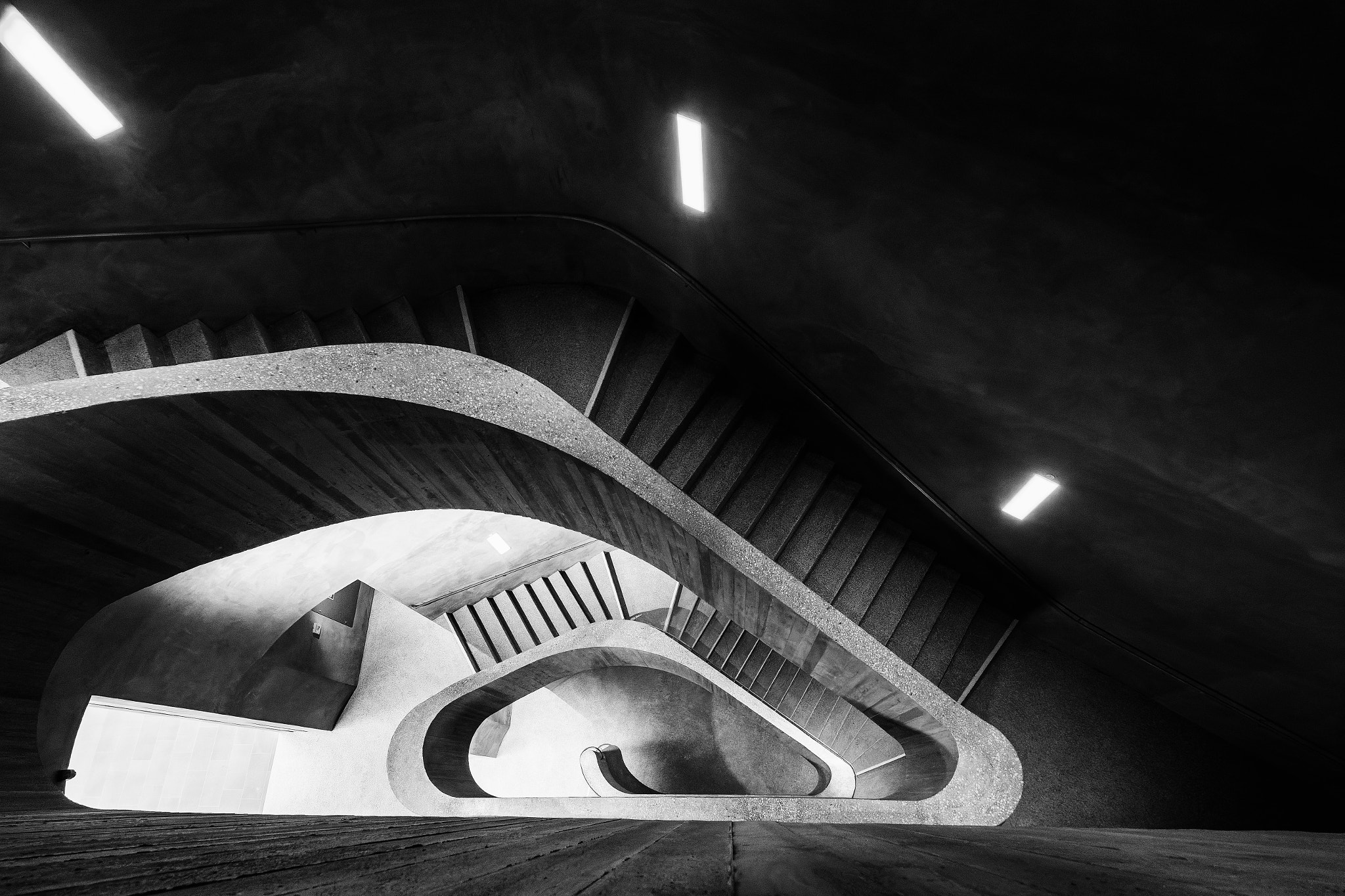 Architectural Staircase Symbolizing Progress and Modern Complexity ...