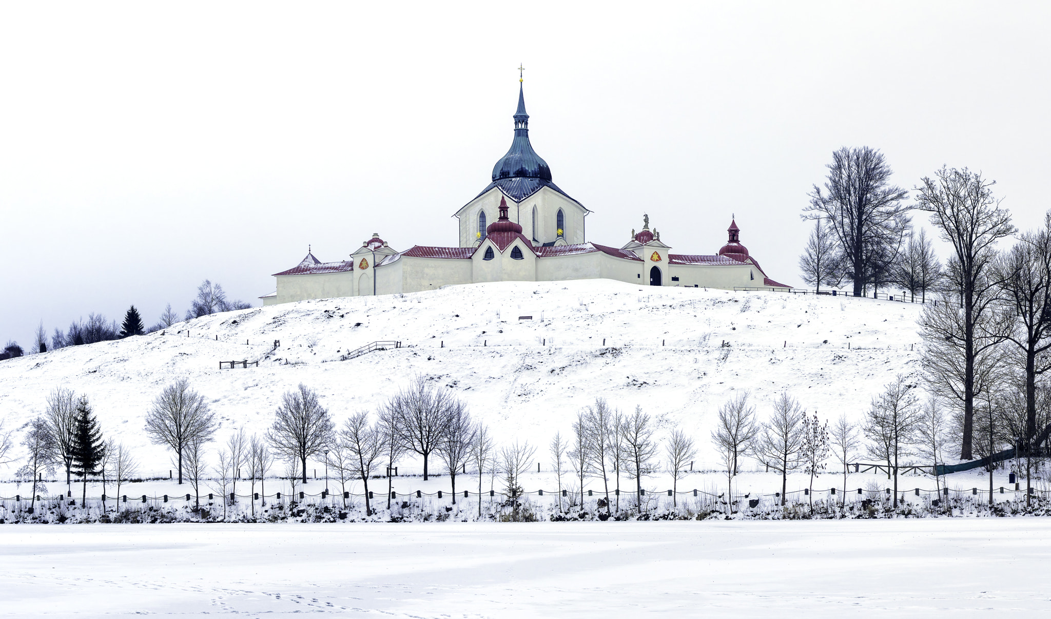 Snowy Monastery Landscape Inspiring Tranquility and Historical Depth ...