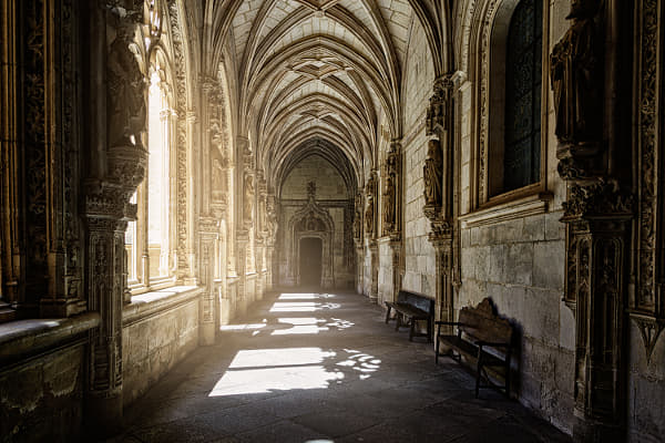 Sunlit Cathedral Hallway Revealing Sacredness and Grandeur | city photo ...