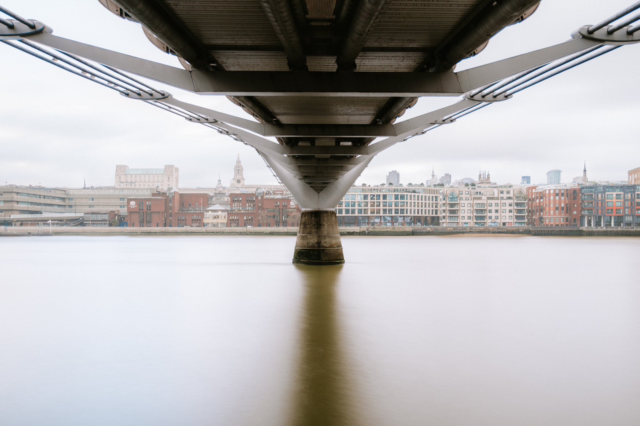 Bridge Structure Over Calm Water Reflecting Urban Serenity | city photo ...