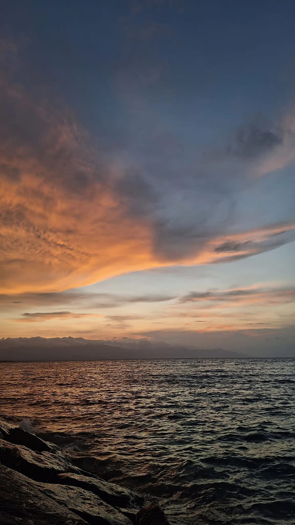 Dramatic Sunset Over Choppy Sea Evoking Powerful Beauty | landscape ...
