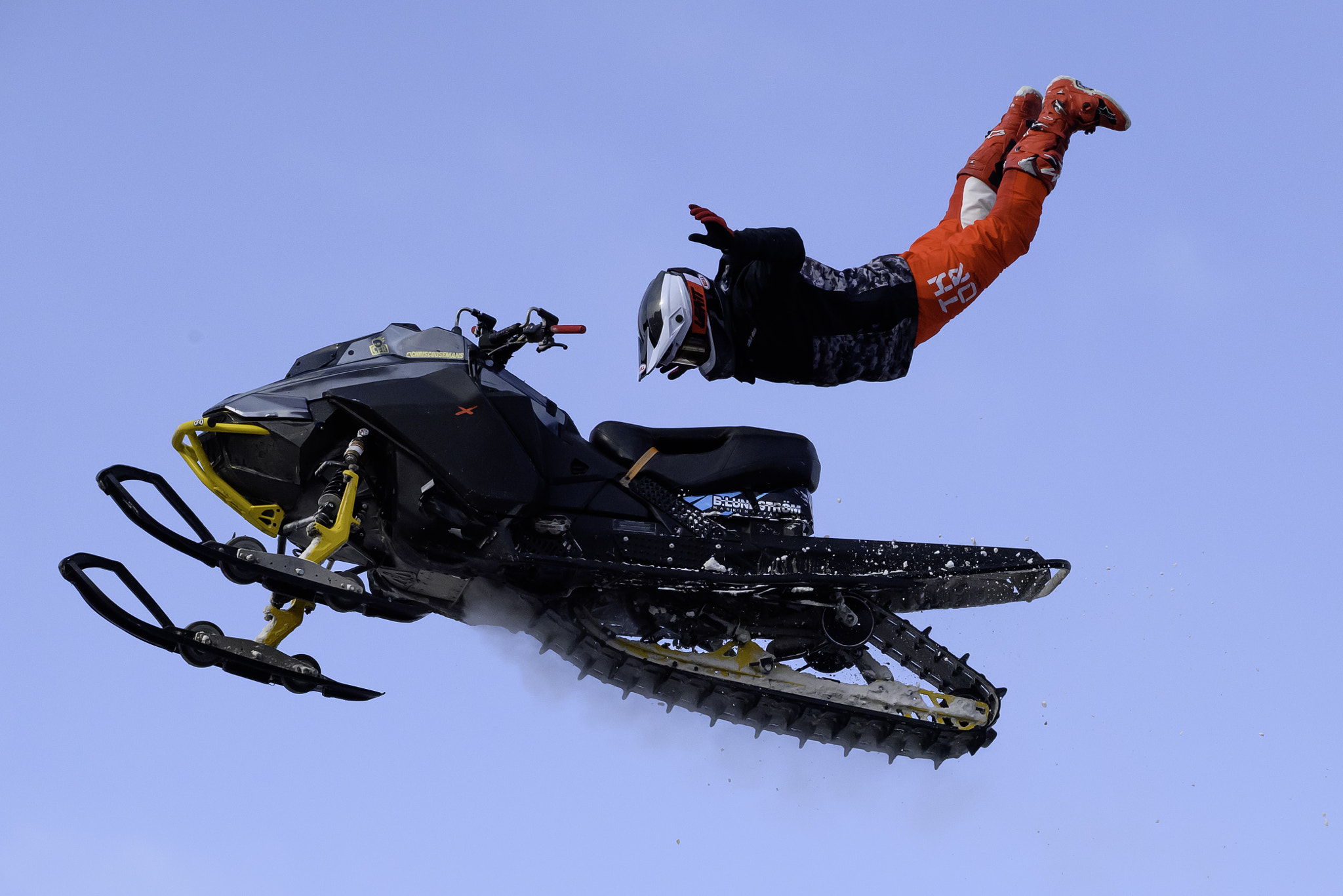 Snowmobiler Mid-Air Displaying Extreme Freedom and Adrenaline | sports ...