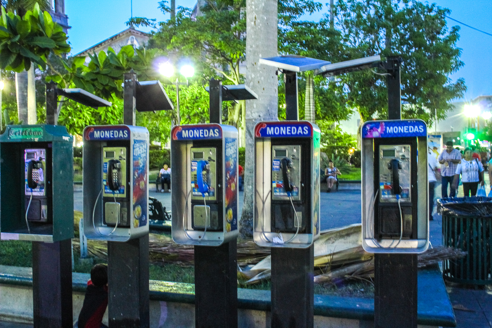 Row of Payphones Symbolizing Outdated Communication in Modernity | city ...
