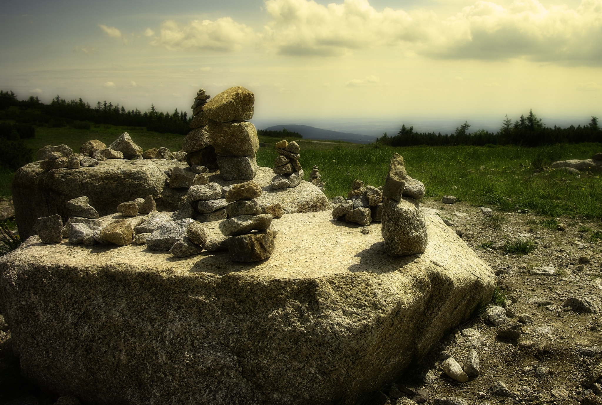 Ancient Stone Cairn Symbolizing Enduring Legacy and Timeless Wisdom ...