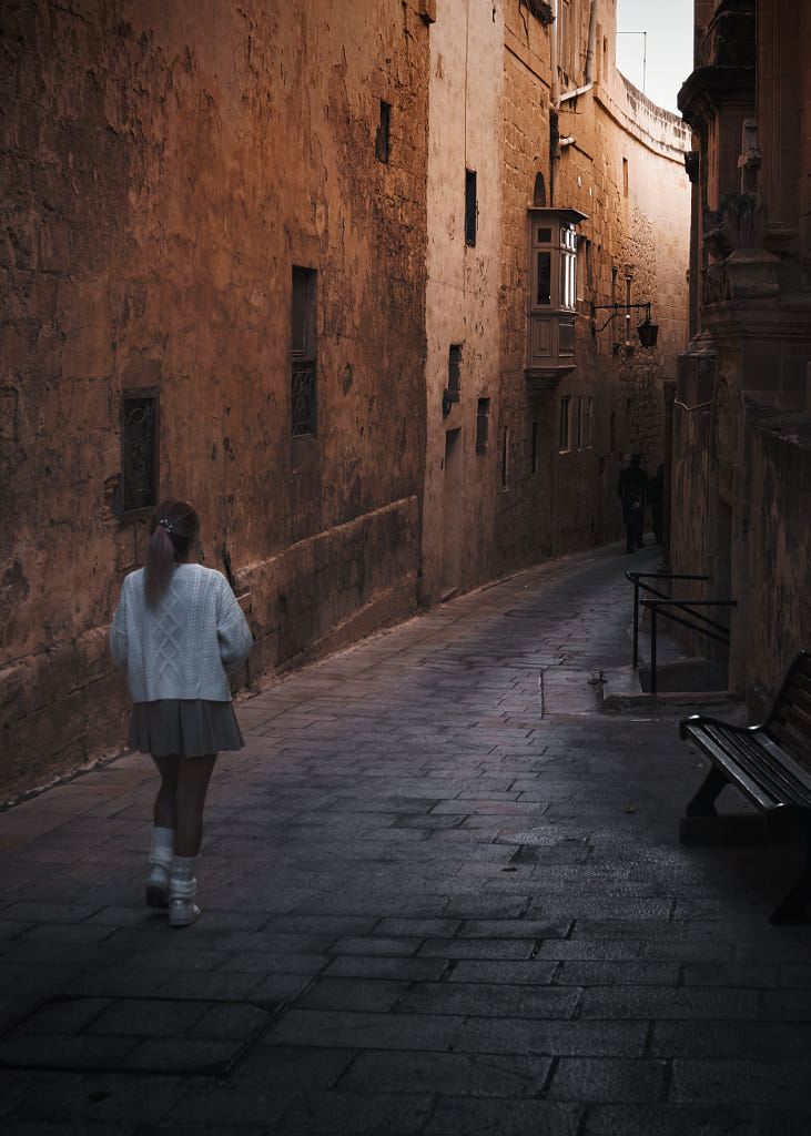 Solitary Figure Navigating Ancient Alleyways | city photo by Richard ...