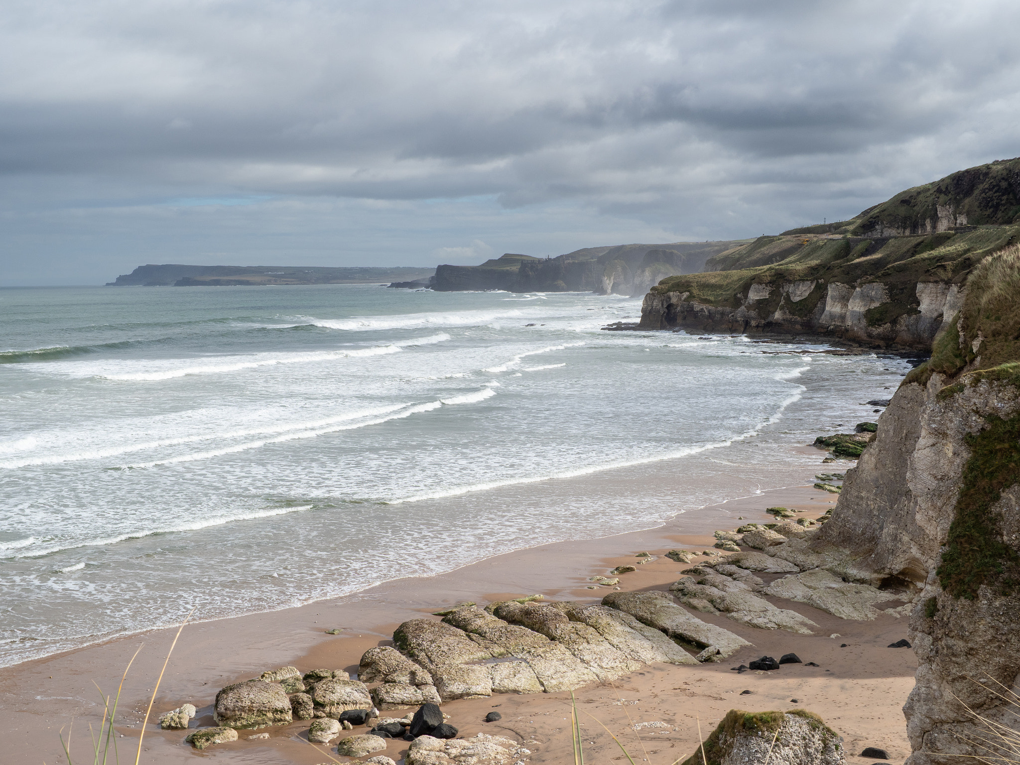 Coastal Landscape with Waves Symbolizing Vastness and Tranquility ...