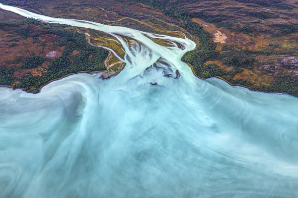 Braided River Delta Revealing Nature's Dynamic Flow and Power ...