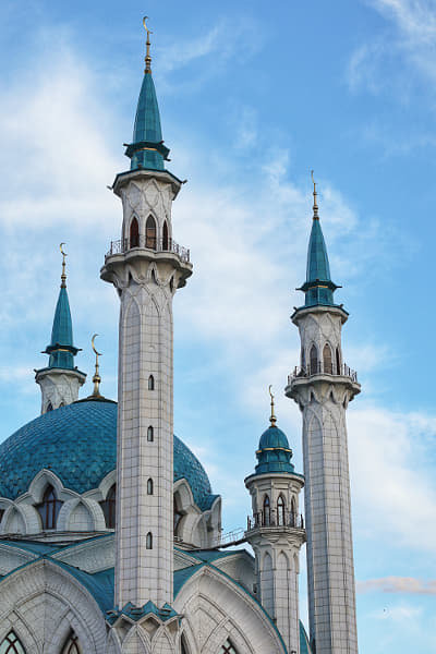 Grand Mosque Towers Reaching Skyward Symbolizing Faith and Heritage ...