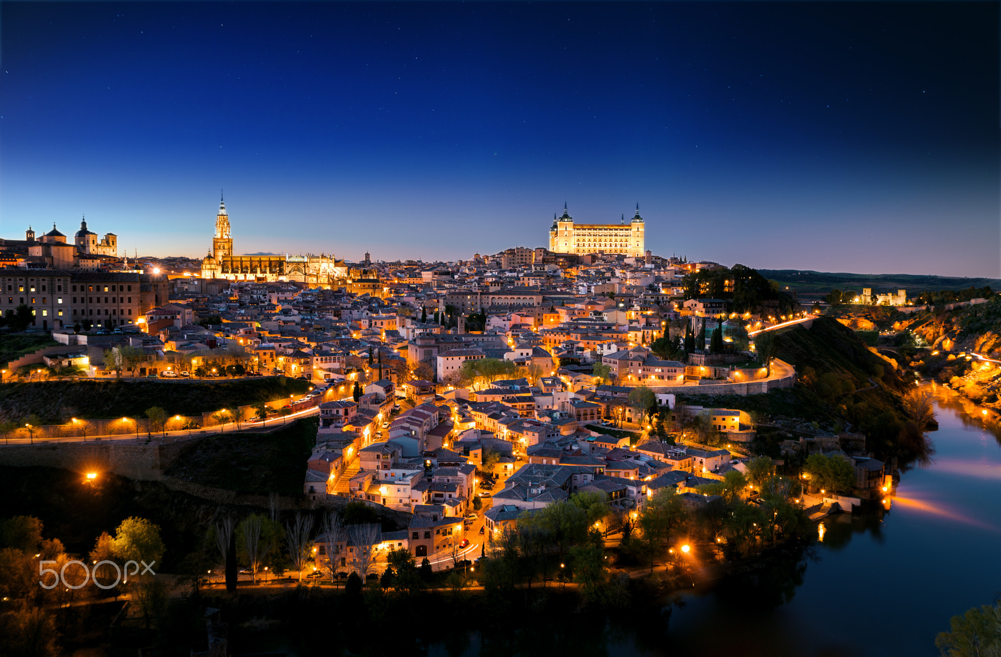 General view of Toledo in night time. Spain by Daniel Viñé Garcia | 500px
