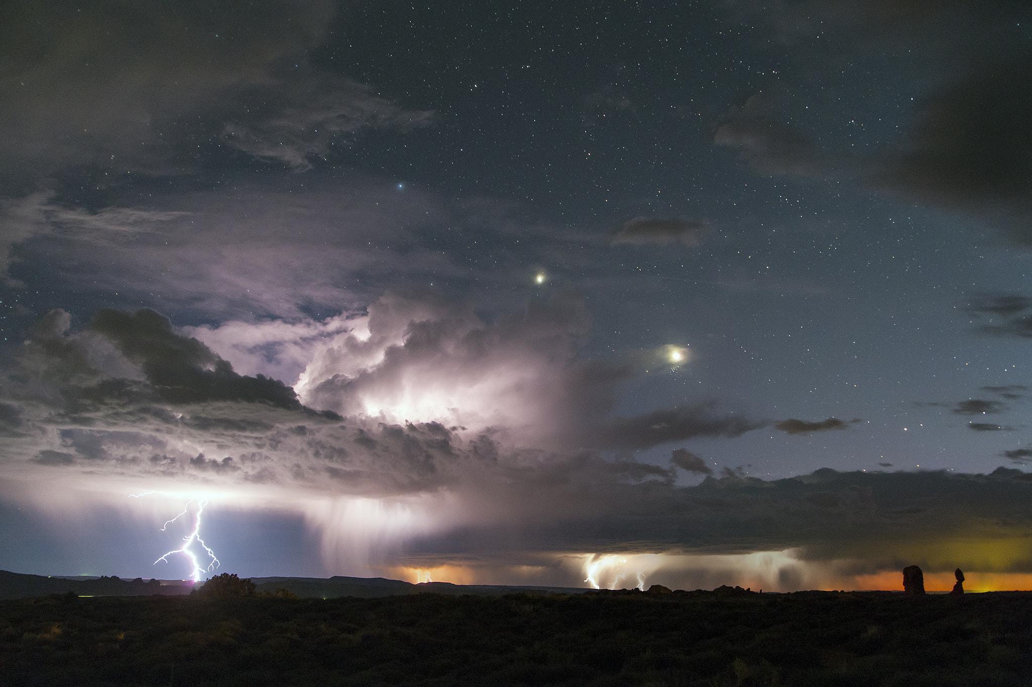 Arches National Park Lightning by David Lane / 500px