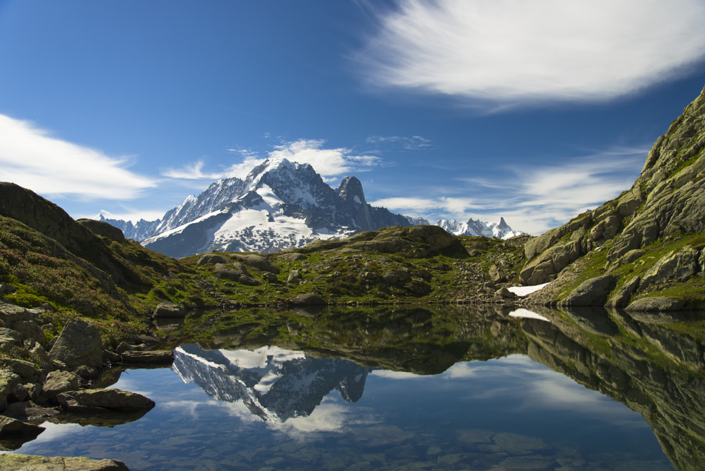 Aiguille Verte and her reflection by Claude Jenkins / 500px