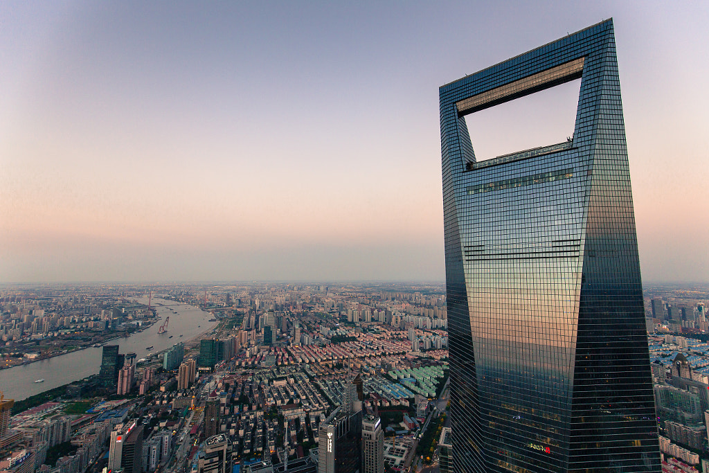 SWFC building from Jinmao Tower rooftop by Denys Nevozhai / 500px