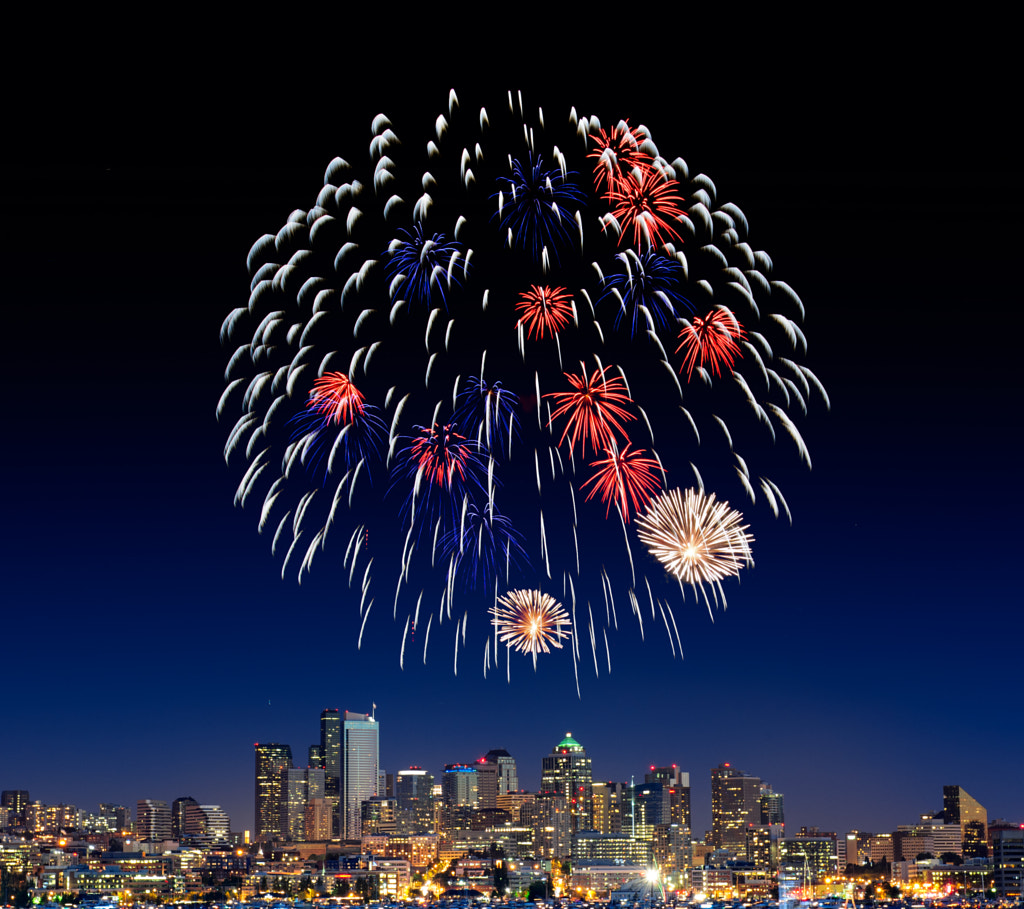 Fireworks over Seattle by Jim Clark / 500px
