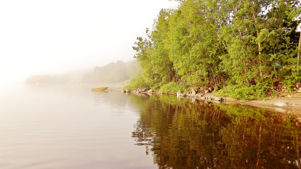 Reflection on calm & peaceful lake by Réal Michaud / 500px