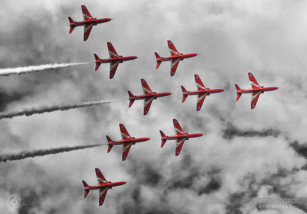 The 'Red Arrows' formation, Blackpool Airshow by Chris Dudgeon / 500px
