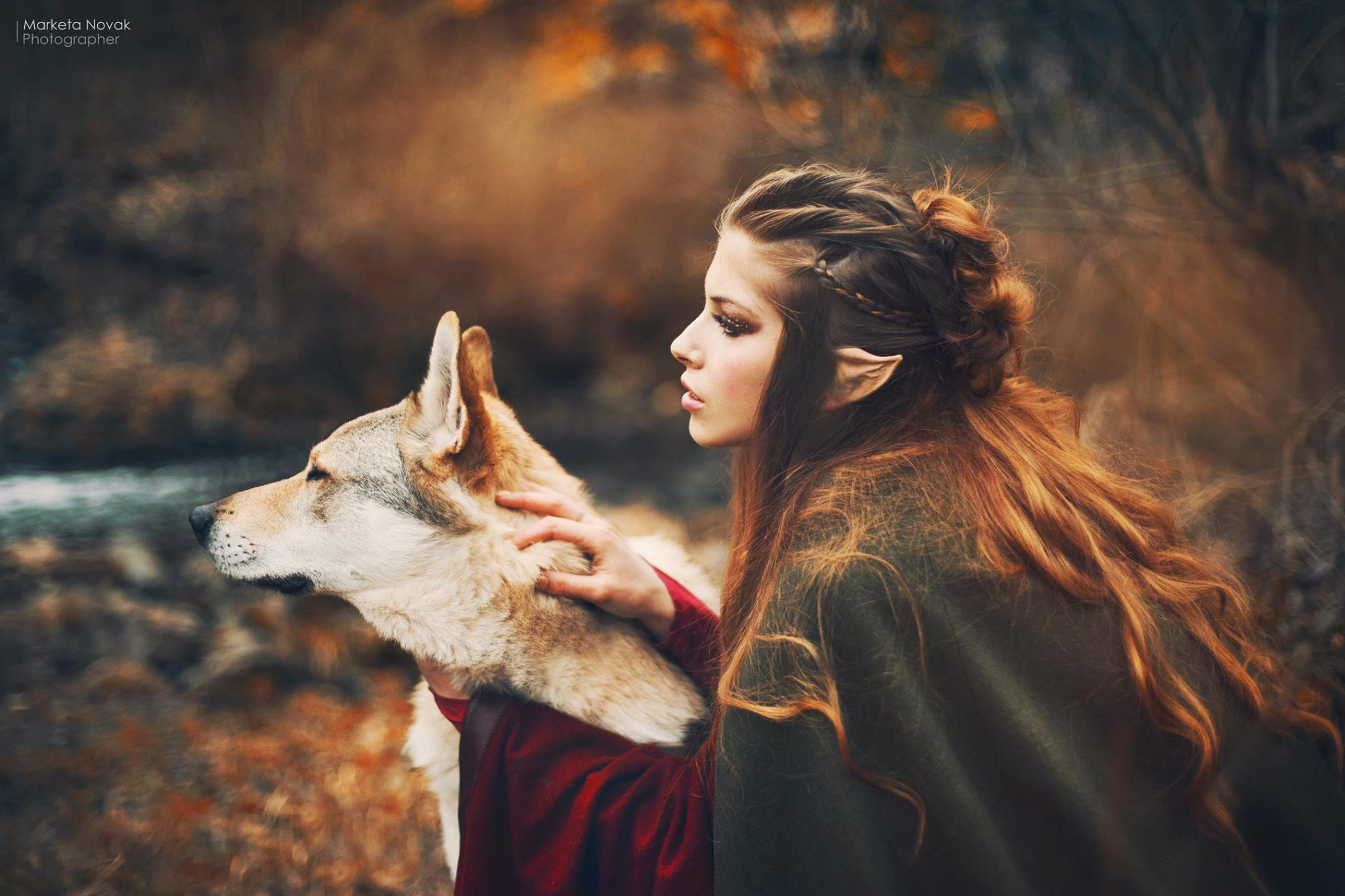 Elf woman with her wolf.. by Marketa Novak / 500px