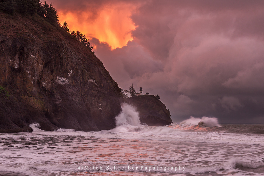 Cape Disappointment Stormy Sunrise by Mitch Schreiber / 500px