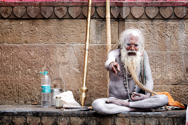 sadhu & mineral water by Piotr Kutolowski / 500px