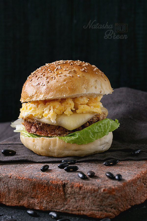 Red Beans Veggie Burger by Natasha Breen / 500px
