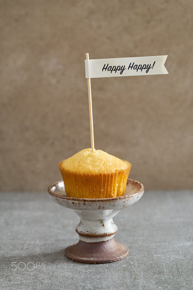 Homemade vanilla birthday cupcake by Elisabeth Coelfen / 500px