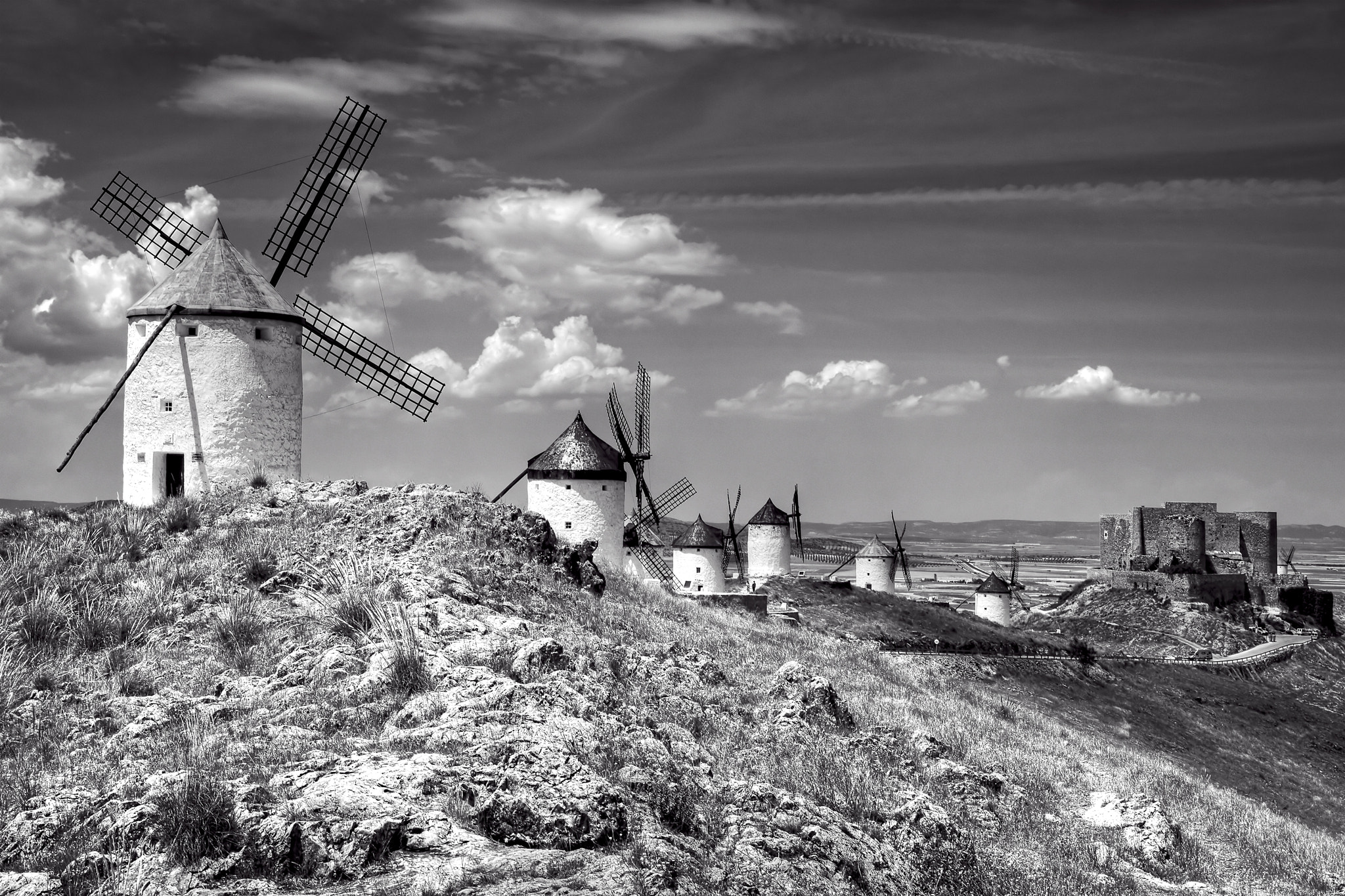Windmills and castle, Consuegra by Chris Spracklen / 500px