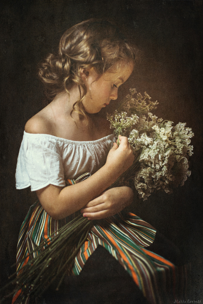 Girl with flowers by Marta Everest / 500px