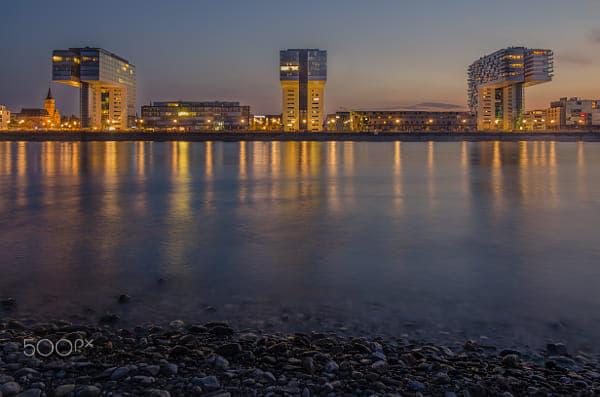 Kranhäuser at night in Cologne,Germany, by Thorsten Schiller | 500px